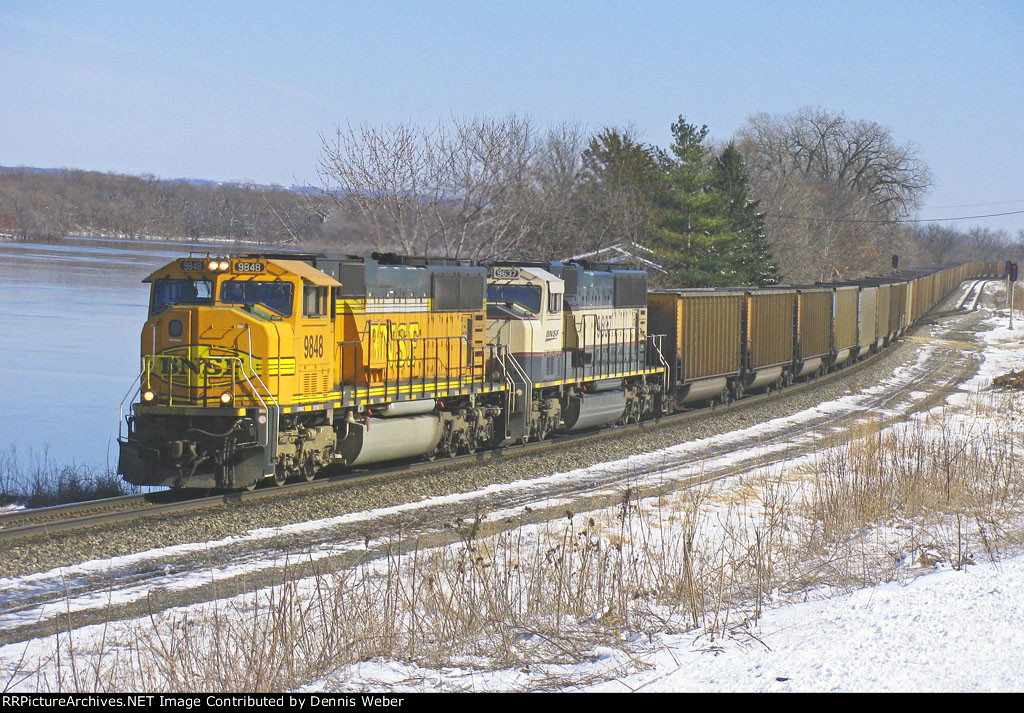 BNSF 9848, CP's River Sub.